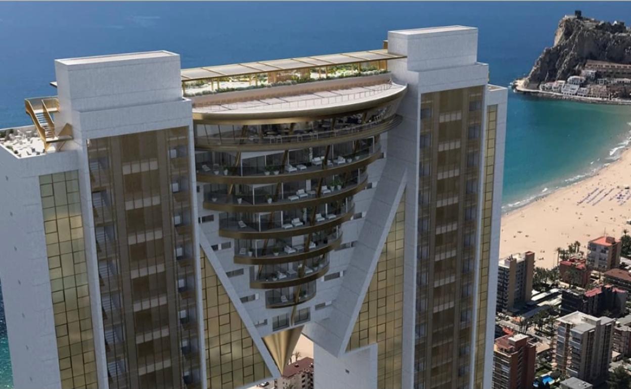 El edificio Intempo de Benidorm finalizará sus obras en el mes de julio después de casi dos años ...
